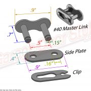 Roller Chain Master Link #40 - Garage Door Stuff - Chain Links