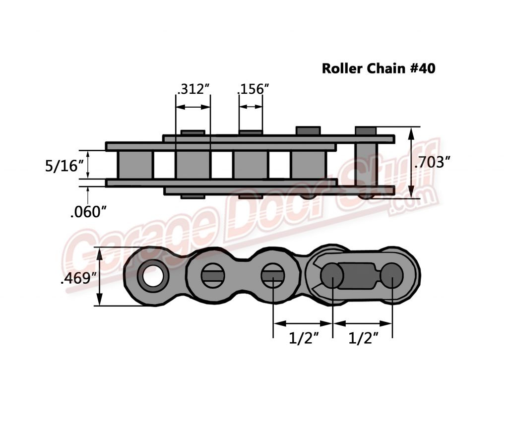 Roller Chain #40 - Garage Door Stuff